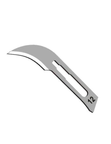 Sterile SS Scalpel Surgical Blade #12 , 100/Box-AlMedic