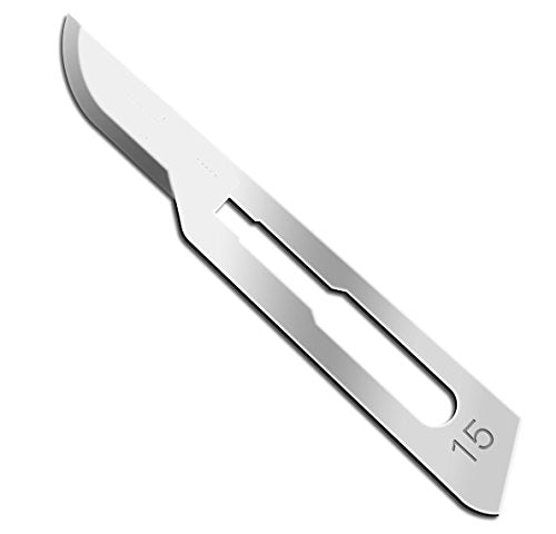 Sterile SS Scalpel Surgical Blade #15 , 100/Box-AlMedic